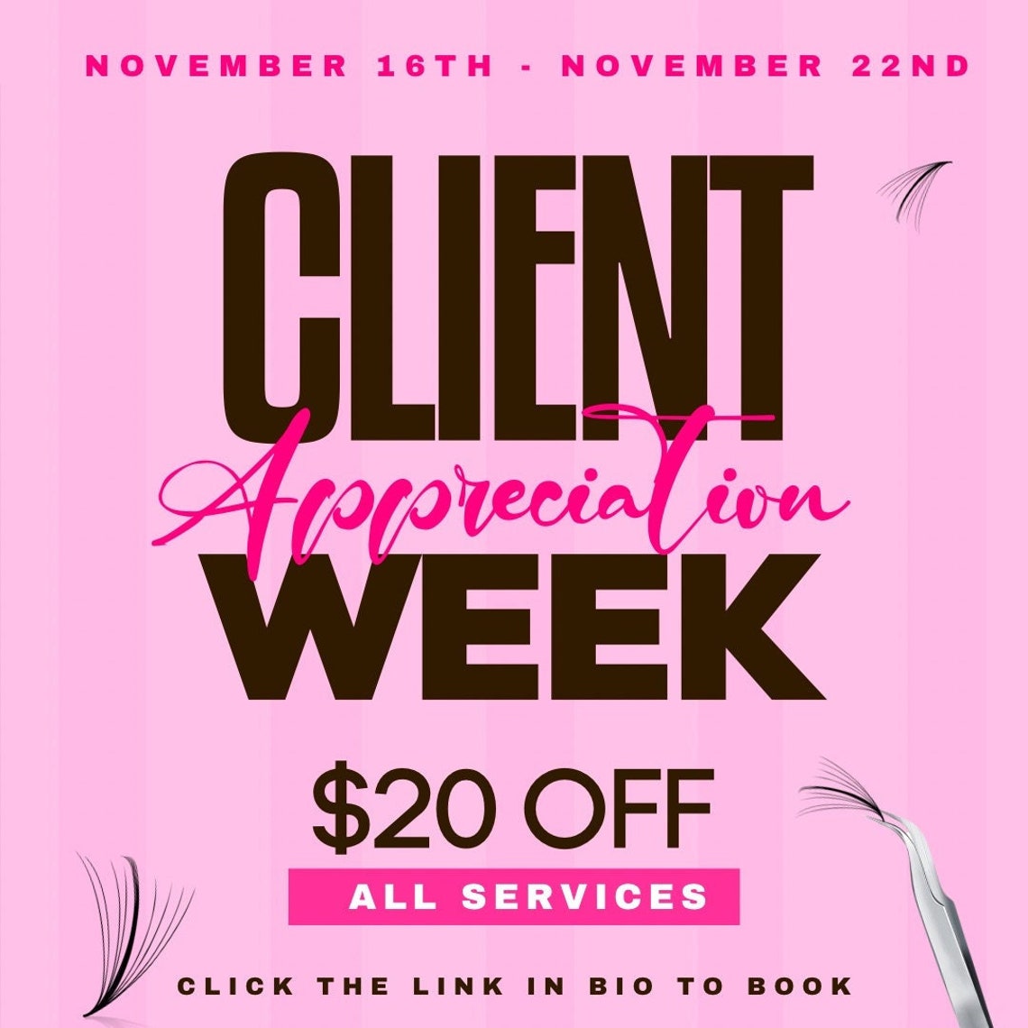 Canva Client Customer Appreciation Flyer/ DIY Lash Tech - Etsy