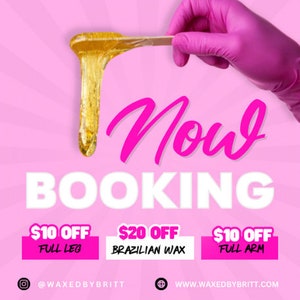 Canva Waxing Specials Flyer Template Brazilian Wax Wednesday Sale ...