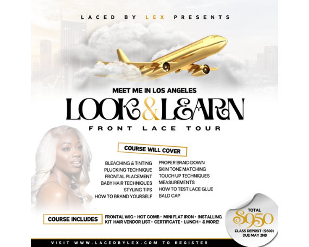 Canva IG Class Flyer Training Course E Flyer Template for Hairstylist ...