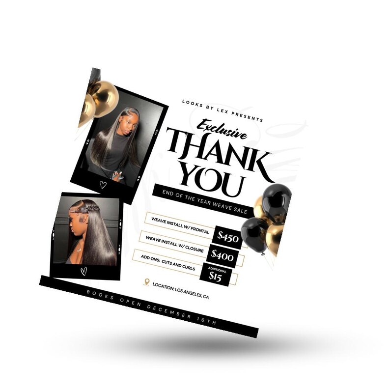 Canva Client Appreciation Sale Flyer Template Editable DIY New Years ...
