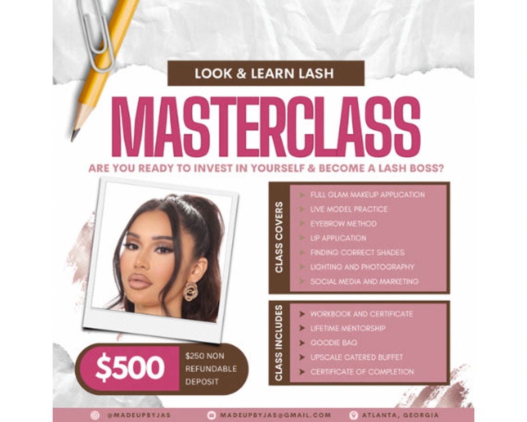 Canva Masterclass Flyer Template/ Editable Wax Training Course Flyer ...