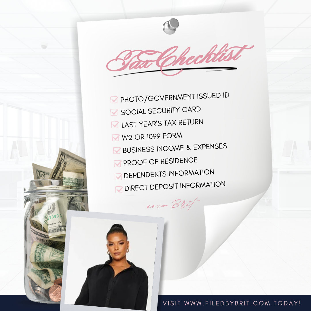 Canva Tax Checklists Flyer Template/ White & A Pink Tax Services Flyer ...