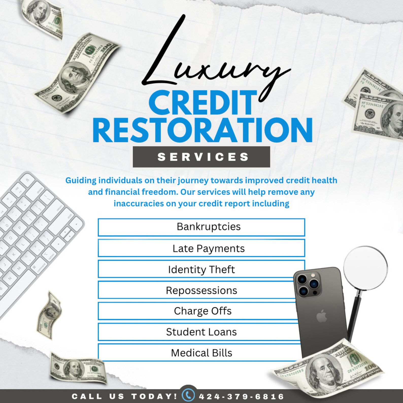 Canva Credit Restoration Flyer Template/ DIY Financial Credit Repair ...