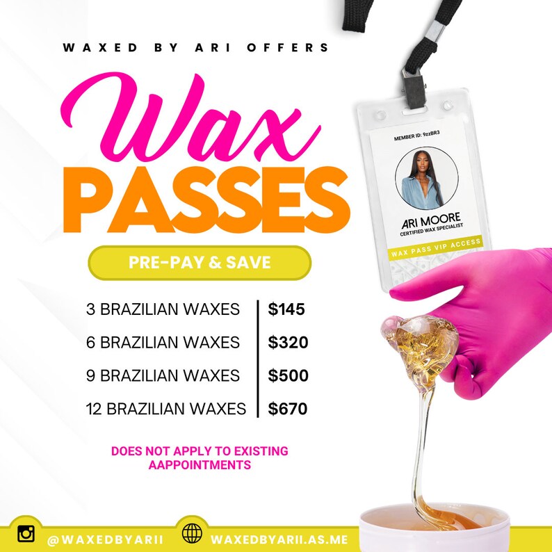 Canva Body Waxing Flyer Template DIY Wax Special Flyer Waxing Packages ...