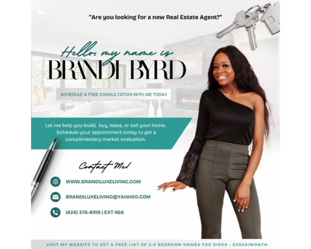 Canva Real Estate Flyer/ Editable Realtor E-flyer Template/ Editable ...