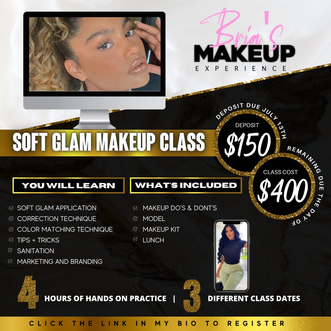 Canva Makeup Class Flyer Template/ Makeup Course E-flyer/ DIY Class ...