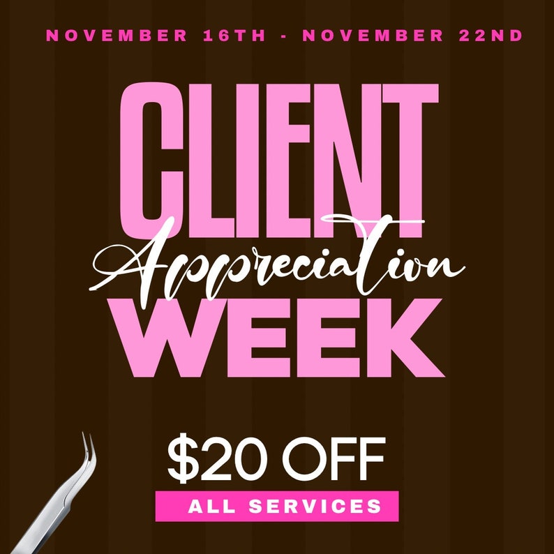 Canva Client Customer Appreciation Flyer/ DIY Lash Tech Template ...