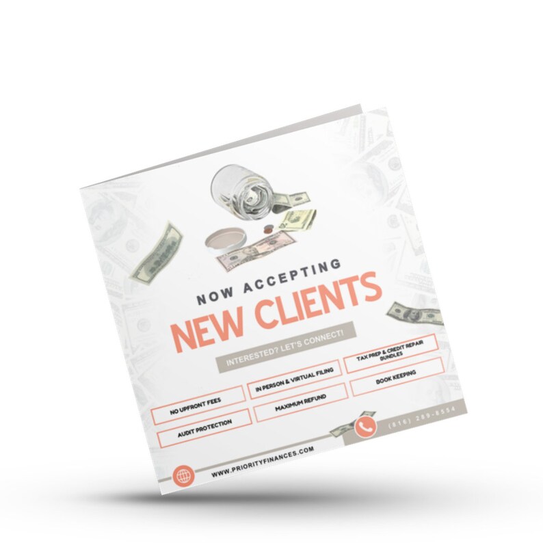 Canva Tax Preparer Content Flyer Template Editable Tax Preparation ...