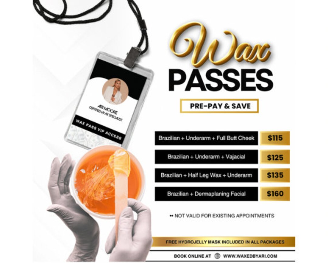 Canva Editable Wax Pass Flyer Template DIY Body Waxing Sale Flyer DIY ...