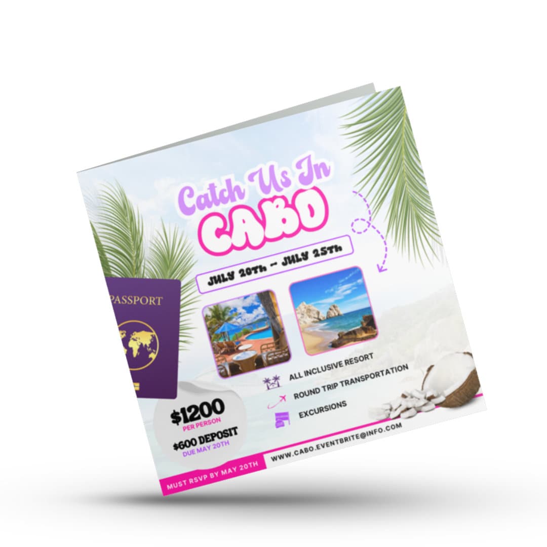 Canva Girls Getaway Trip Flyer DIY Girls Vacation Invitation Digital ...