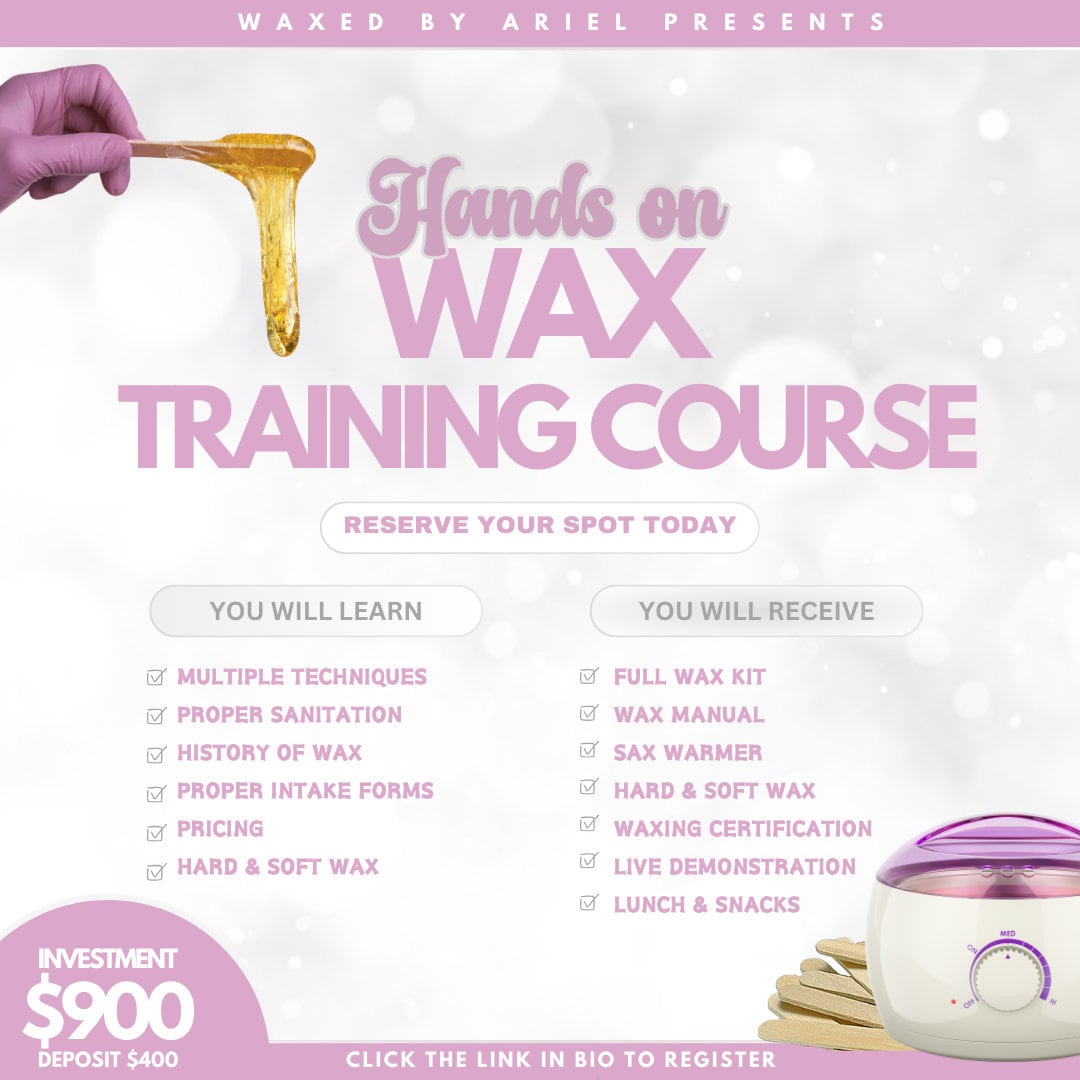 Canva Body Waxing Course Flyer Template/ Editable DIY Wax Class Flyer ...