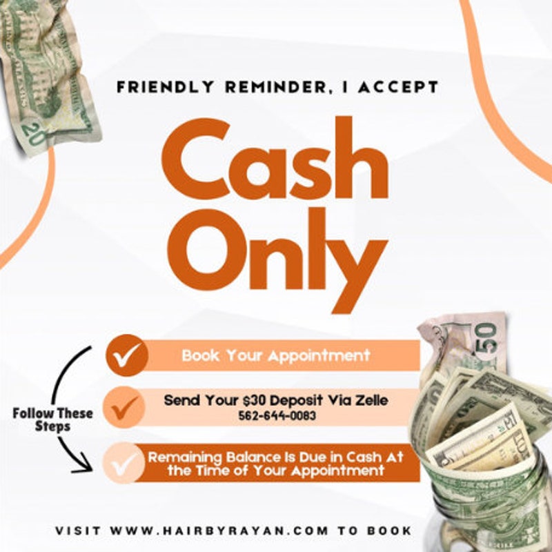 Cash Only Sign - Etsy