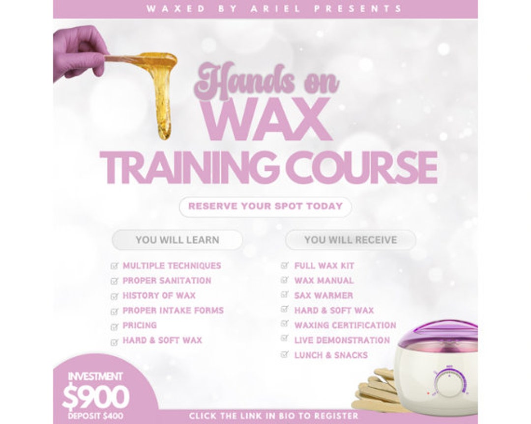 Canva Body Waxing Course Flyer Template/ Editable DIY Wax Class Flyer ...