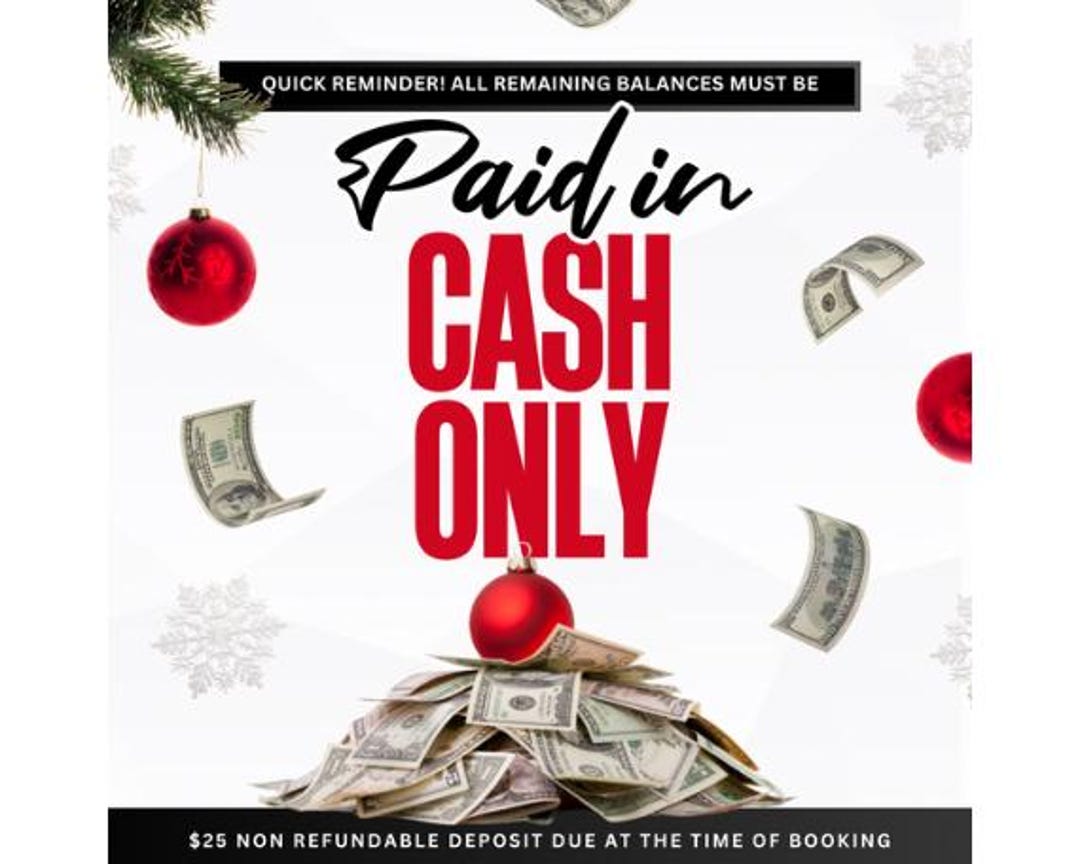Canva Cash Only Flyer Template Christmas DIY Payment Flyer Template We ...