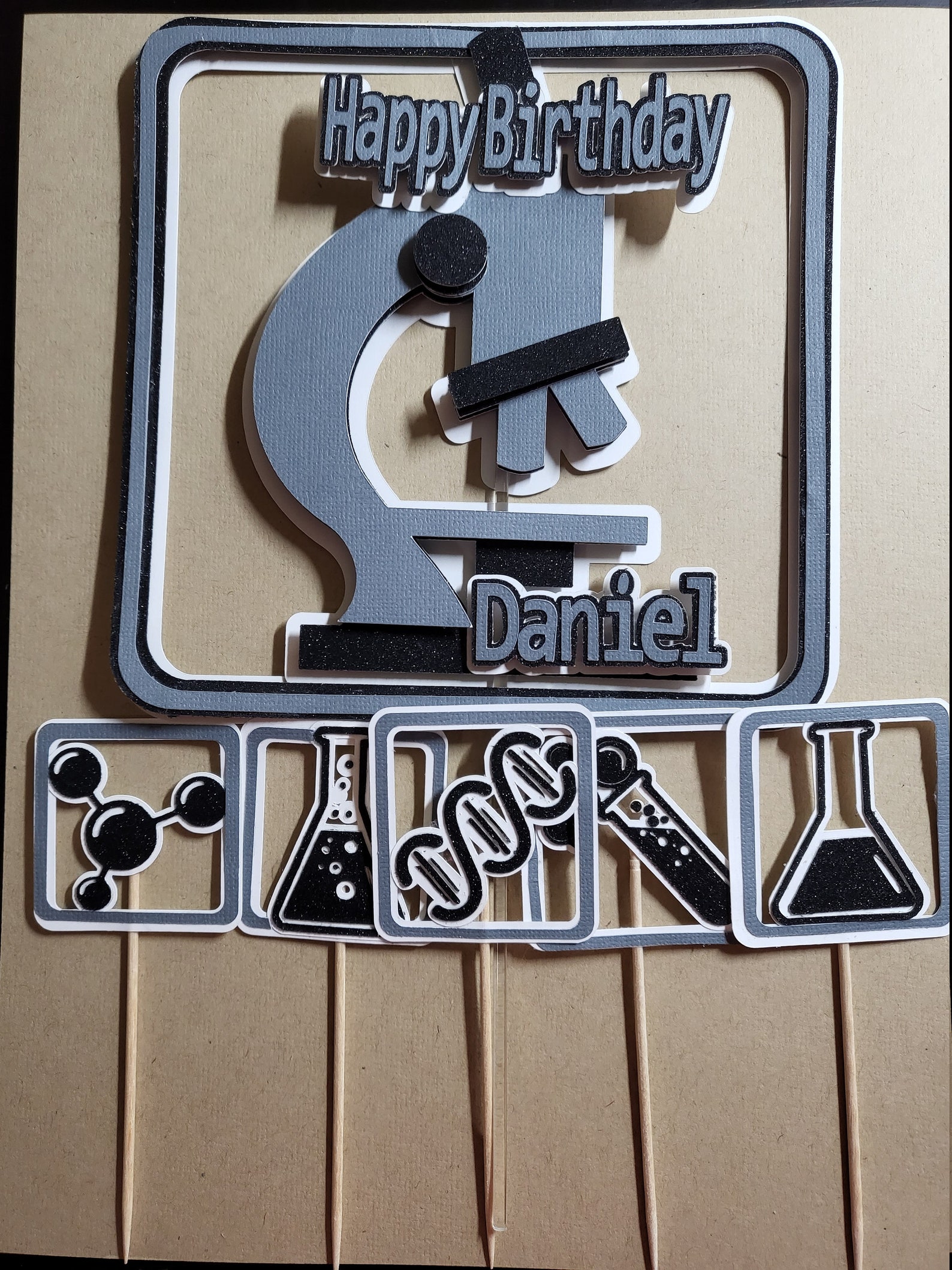 Microscope Cake Topper With 10 Cupcake Toppers as a Bundle. 6 Inch H - Etsy