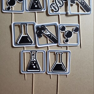 Microscope Cake Topper With 10 Cupcake Toppers as a Bundle. 6 - Etsy