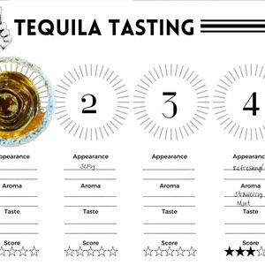 Printable Tequila Tasting Scorecard - Download - Great for Parties and ...