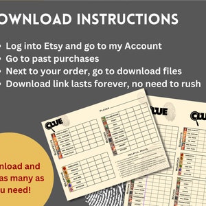 Clue Mystery Murder Refill Score Cards and Laminate Template - Etsy