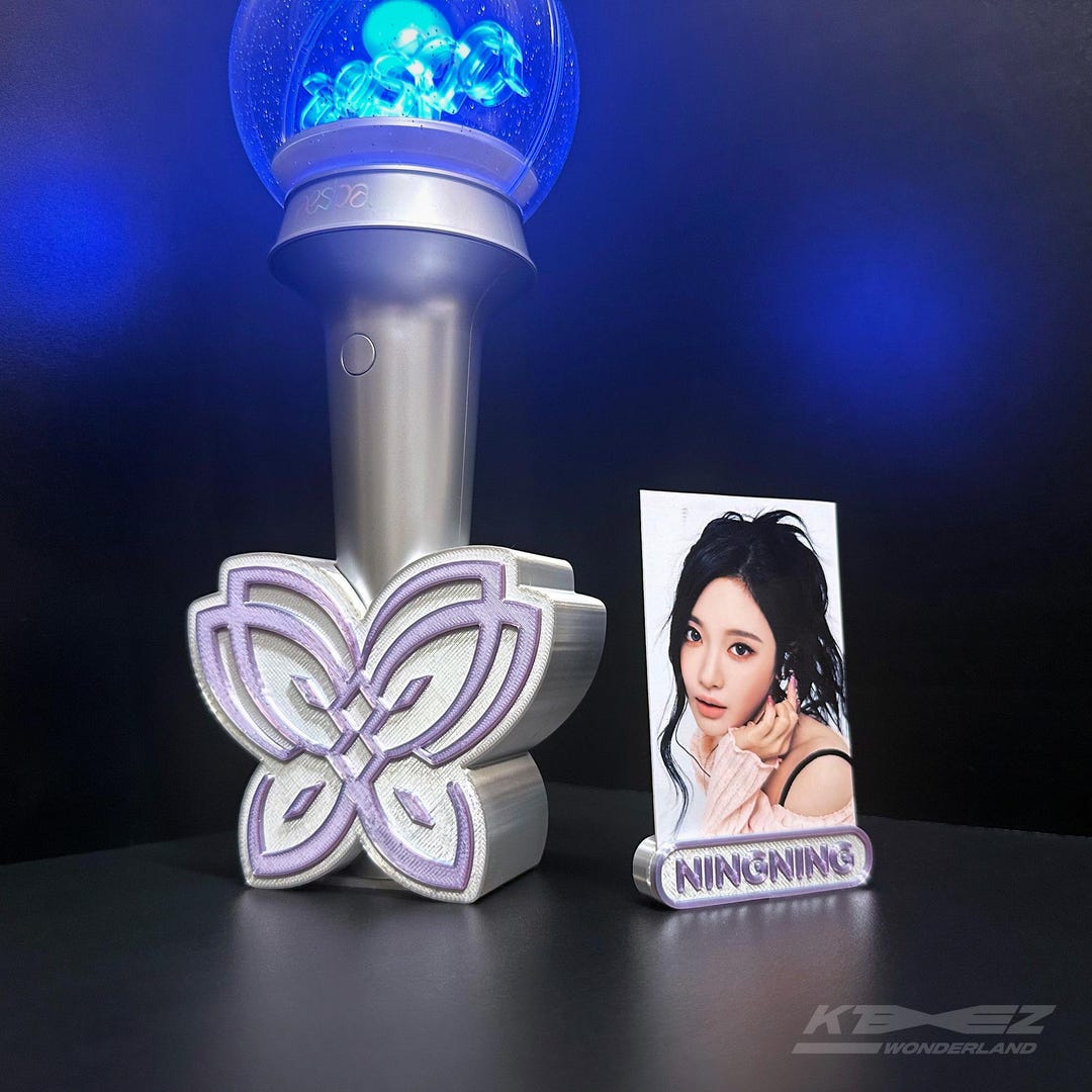 Aespa Butterfly Lightstick Stand and Ningning PC Holder, Sbong Holder ...