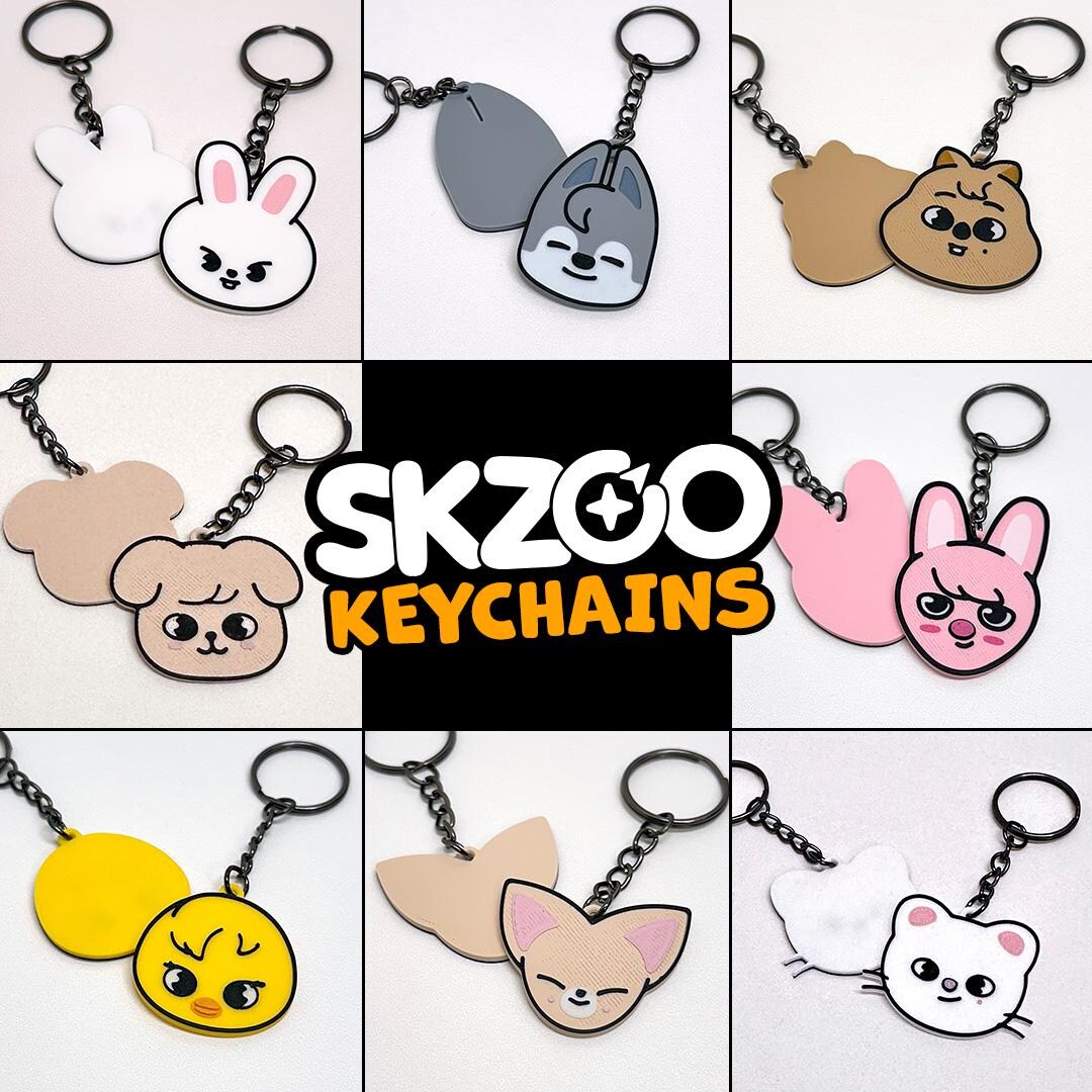 Stray Kids SKZOO Keychains for STAY, Stray Kids Characters, Kpop ...