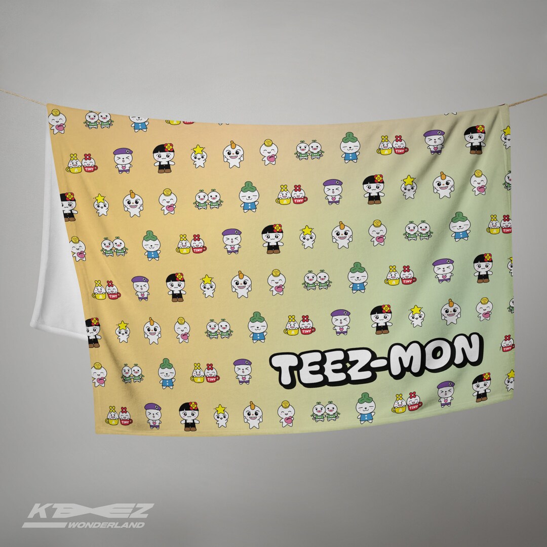 TEEZ-MON Throw Blanket, Ateez Characters, Atiny Gift, Hanamon ...