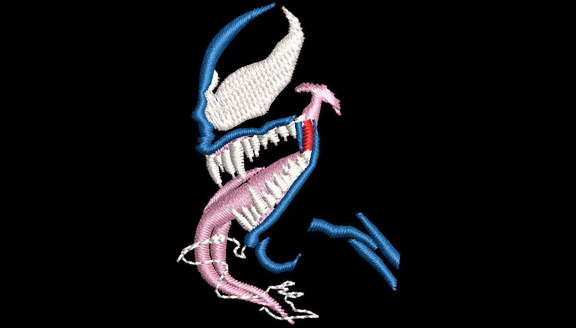 Venom Embroidery Design File Low Stitch Count Dst Exp Pes Jef - Etsy