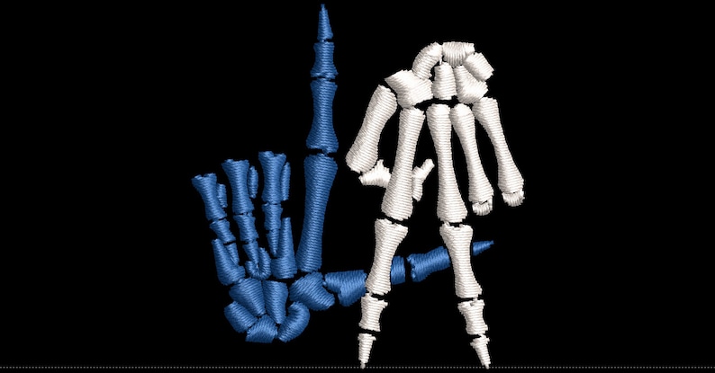 LA Los Angeles Skeleton Hands Embroidery Logo Dst Pes Jef Exp Vp3 - Etsy