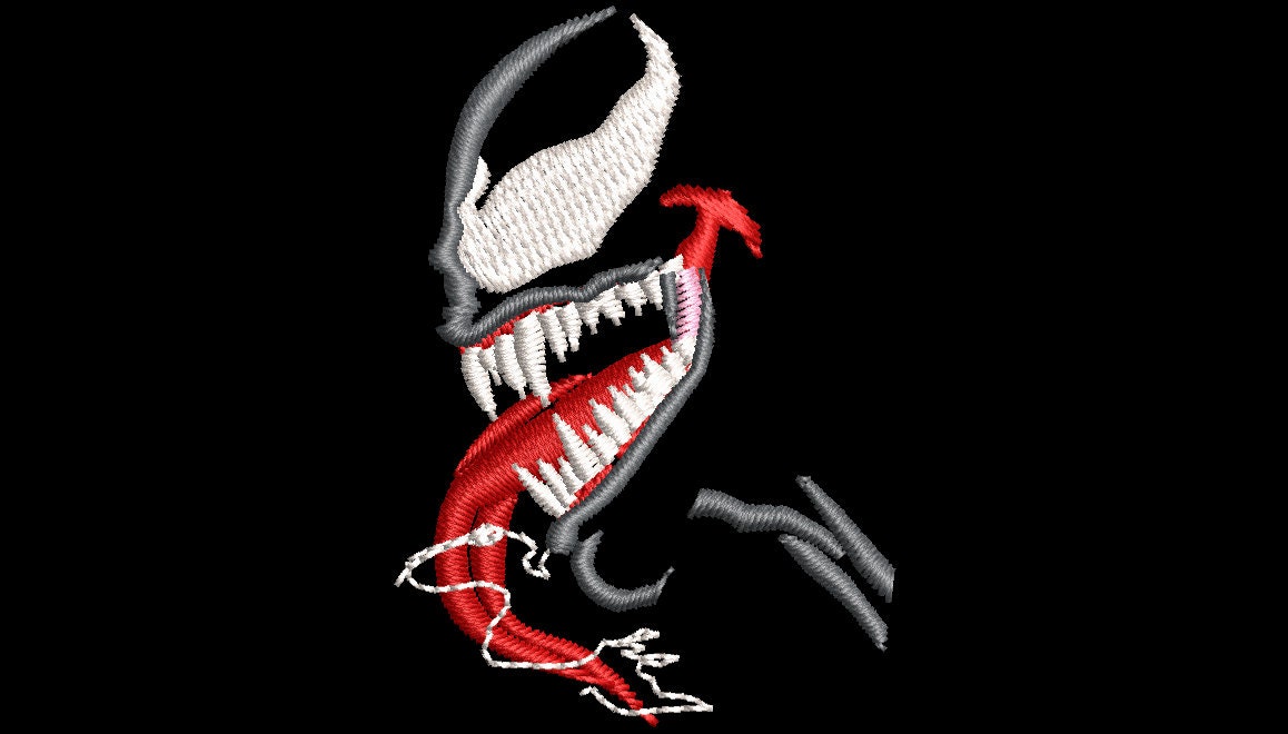 Venom Embroidery Design File Low Stitch Count Dst Exp Pes Jef - Etsy