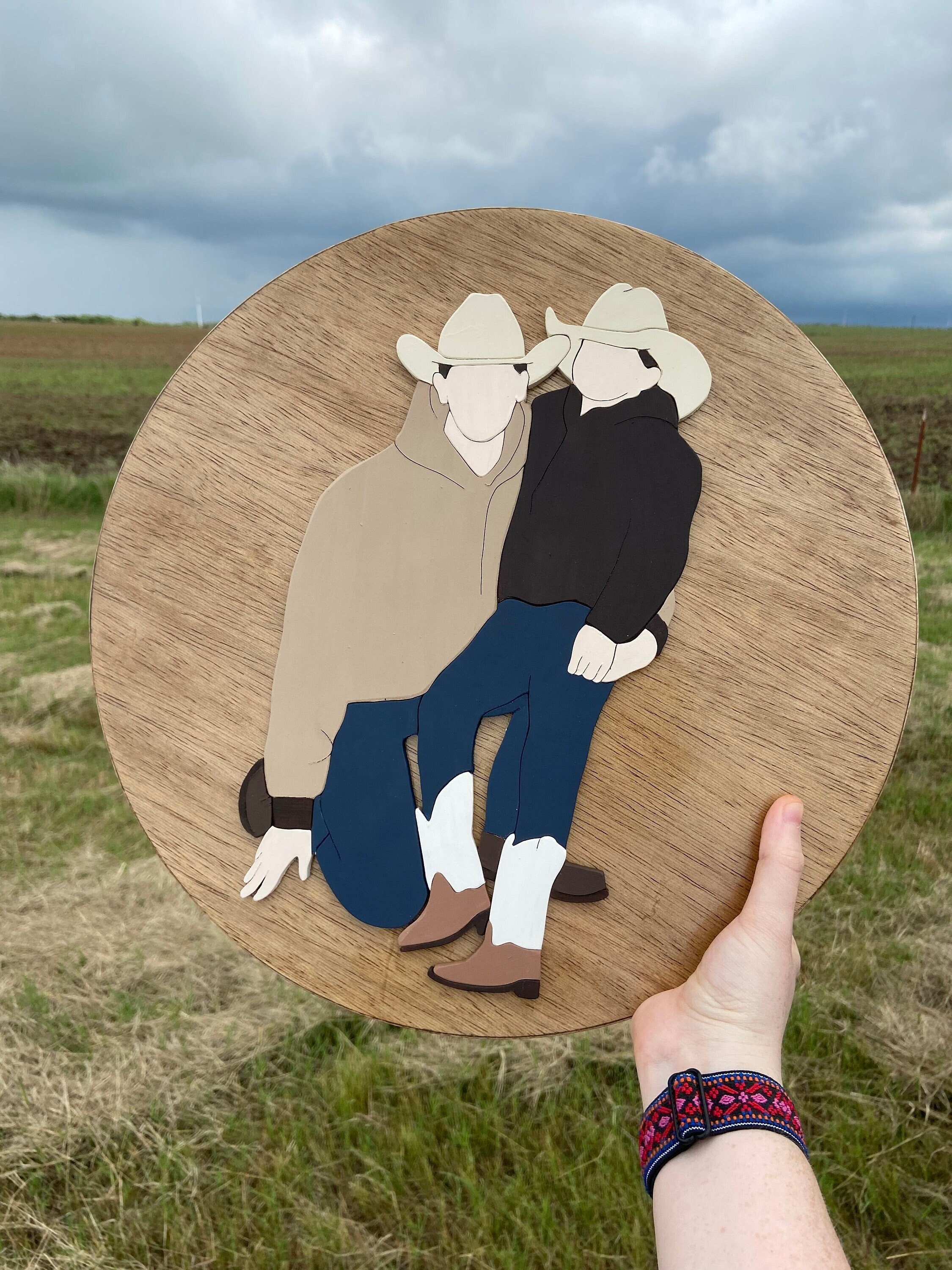 3D Faceless Portrait Sign, People Sign, Handcut Wood Portrait Decor - Etsy