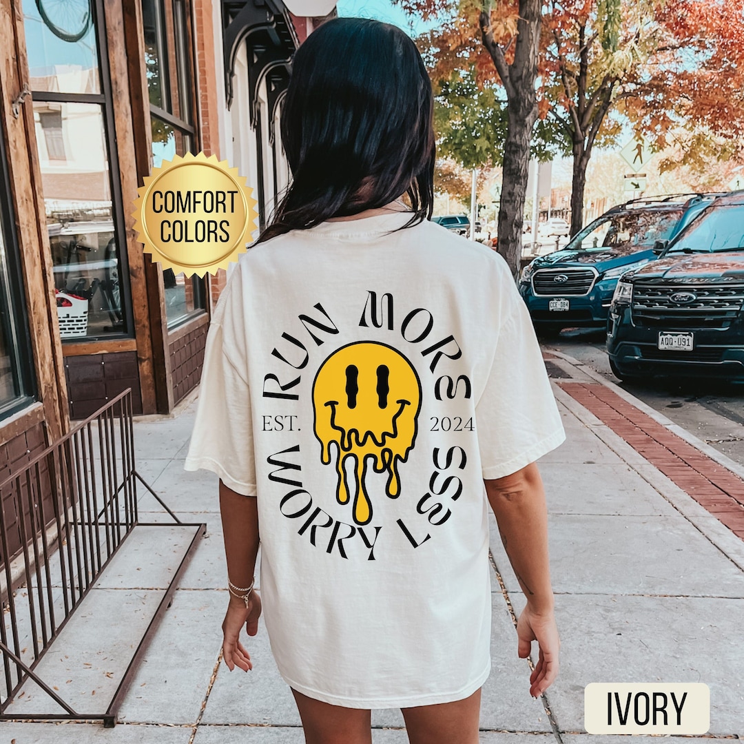 Run More Worry Less Shirt, Comfort Colors, Gift for Runner, Marathon ...