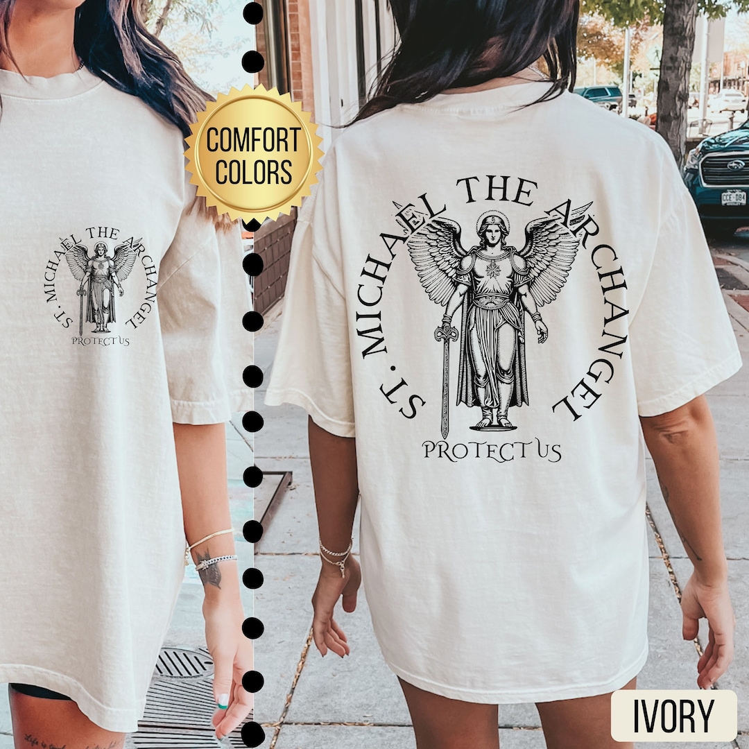 Saint Michael the Archangel Shirt, Comfort Colors, Christian Pump Cover ...