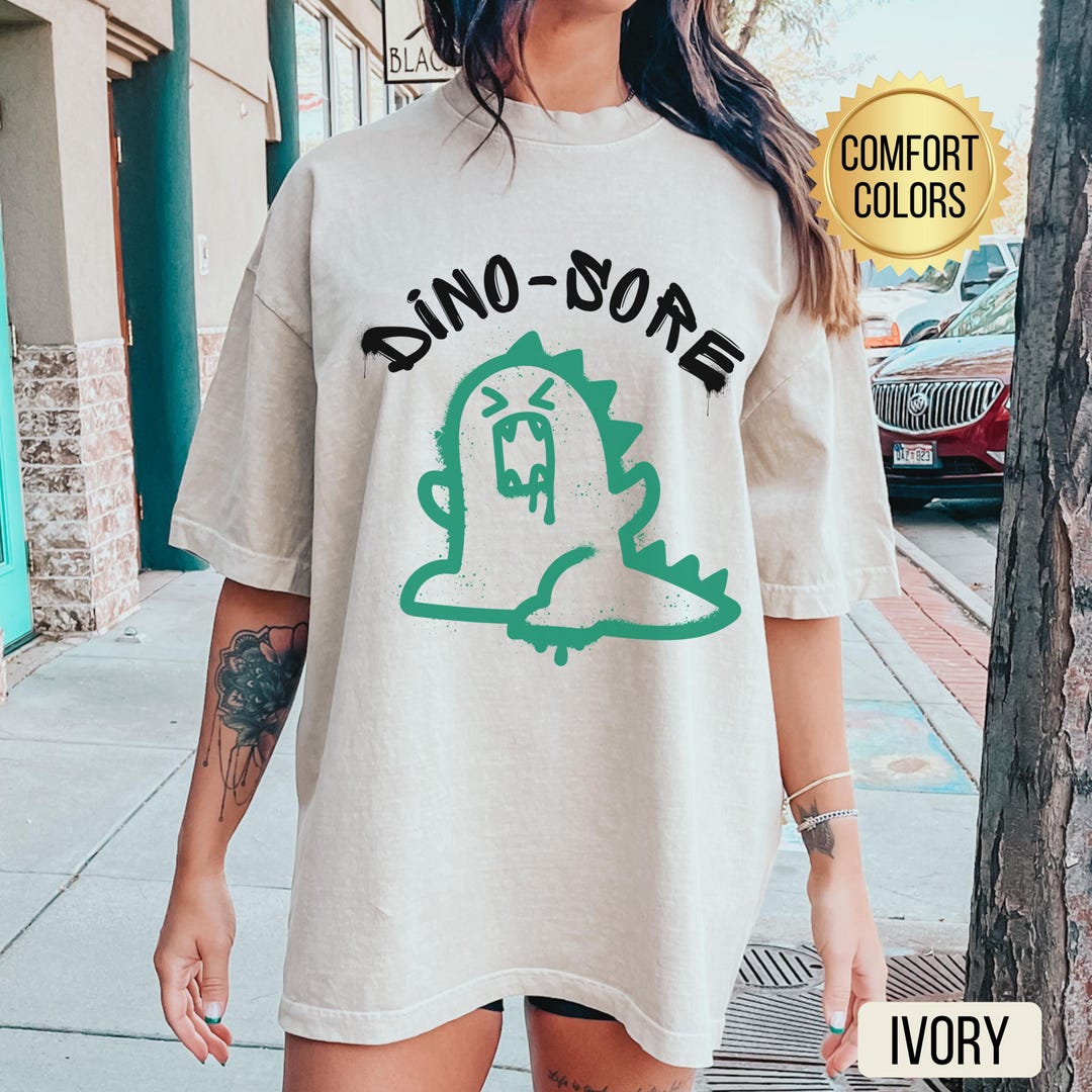 Dino-sore Shirt, Comfort Colors, Pump Cover, Dinosaur Lovers Gift, Gym ...
