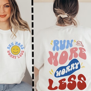 Run More Worry Less Sweatshirt, Marathon Hoodie, Runner Hoodie, Gym ...
