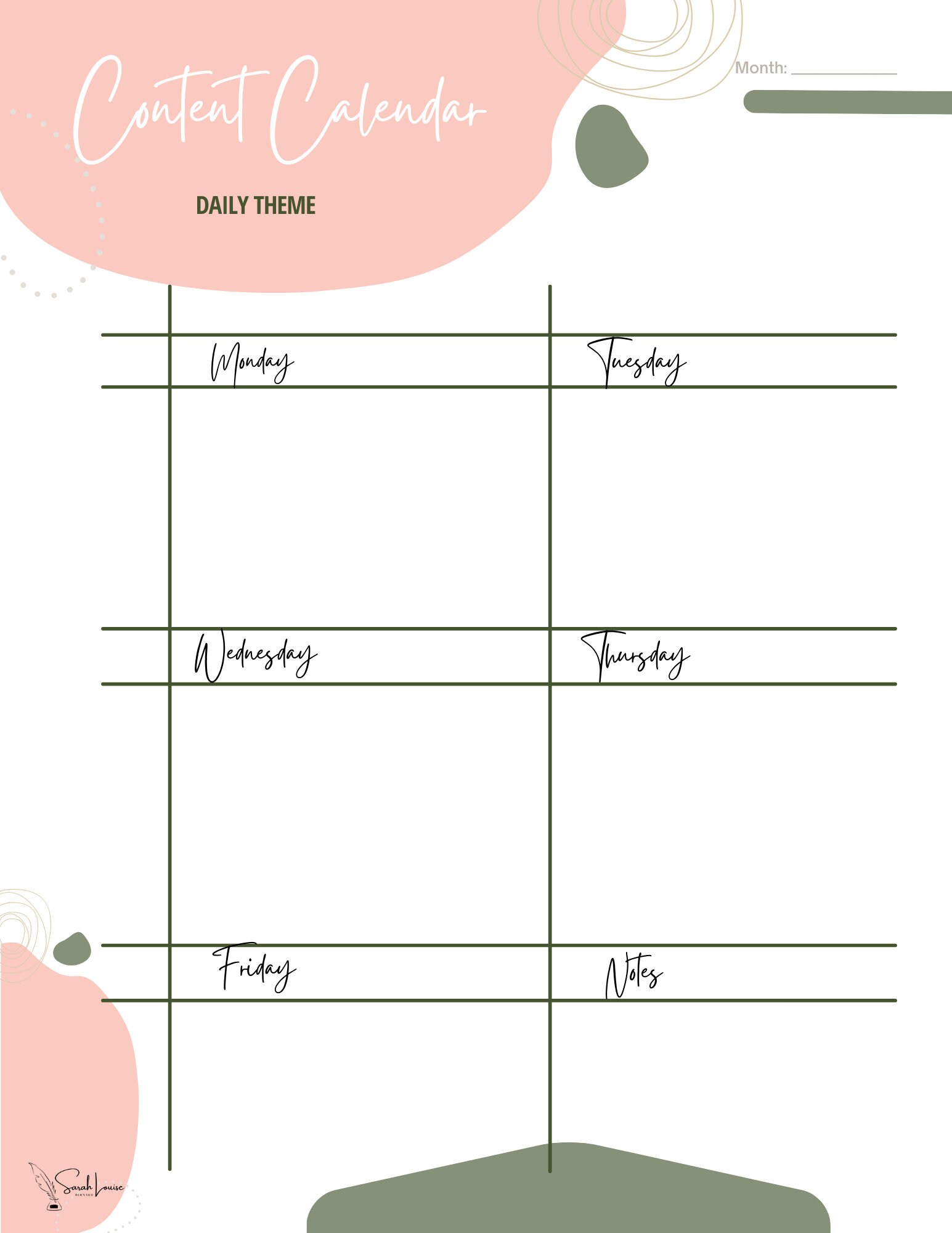 Fun Shapes Social Media Content Planner / PRINTABLE / Tiktok ...