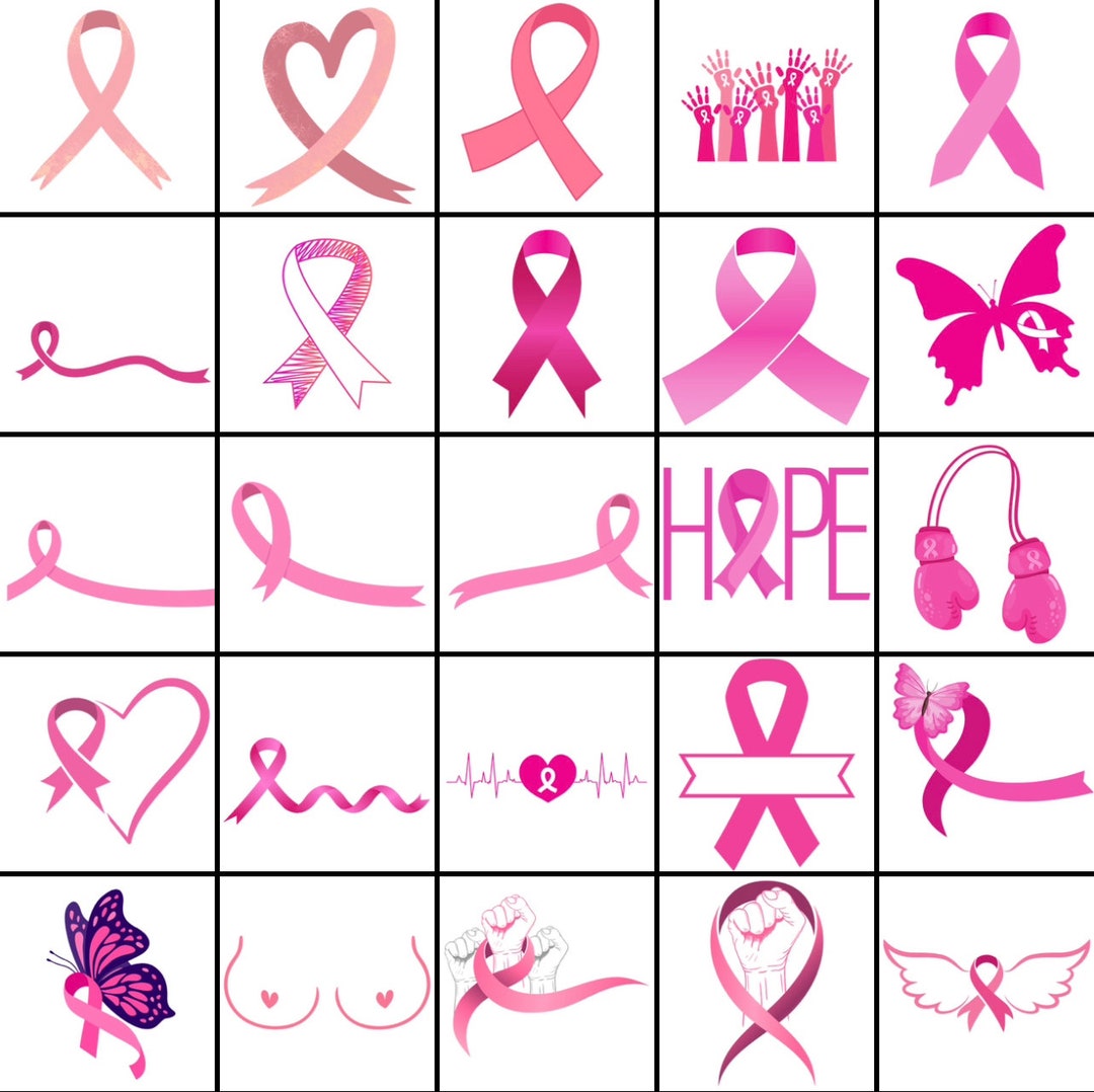 Pink Ribbon Breast Cancer Awareness PNG Clipart (digital Download) - Etsy