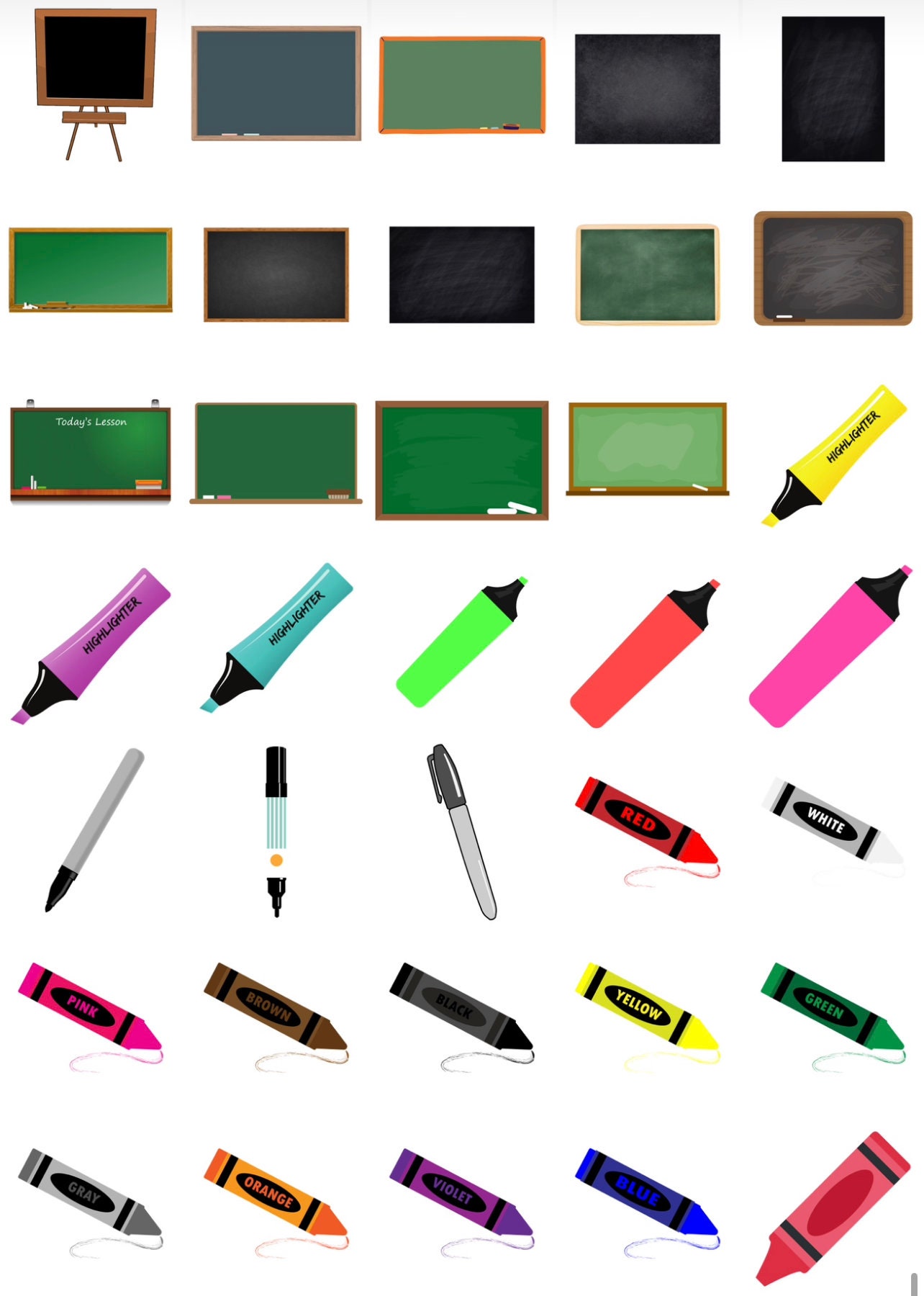 155 Art Supplies, Paint Brush, Markers, Paper Clips, Dry Erase/chalk ...