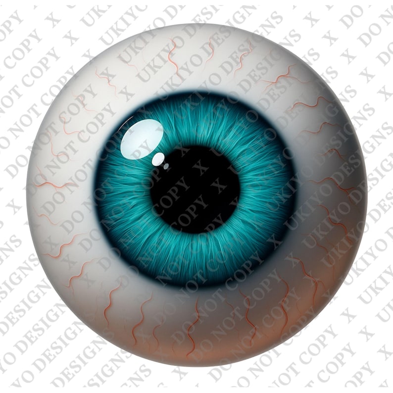 3D Eyeball PNG Clipart Design | Creepy Realistic Monster Eye Art ...