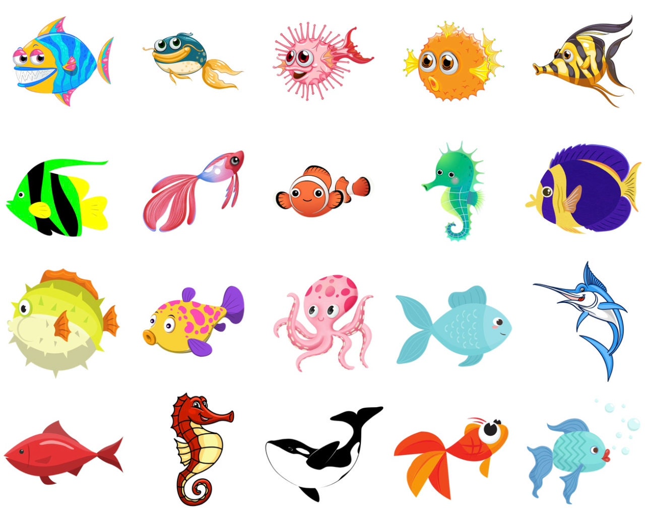 115 Images Underwater Life Fish Aquatic Animals Sea Creatures Clipart ...