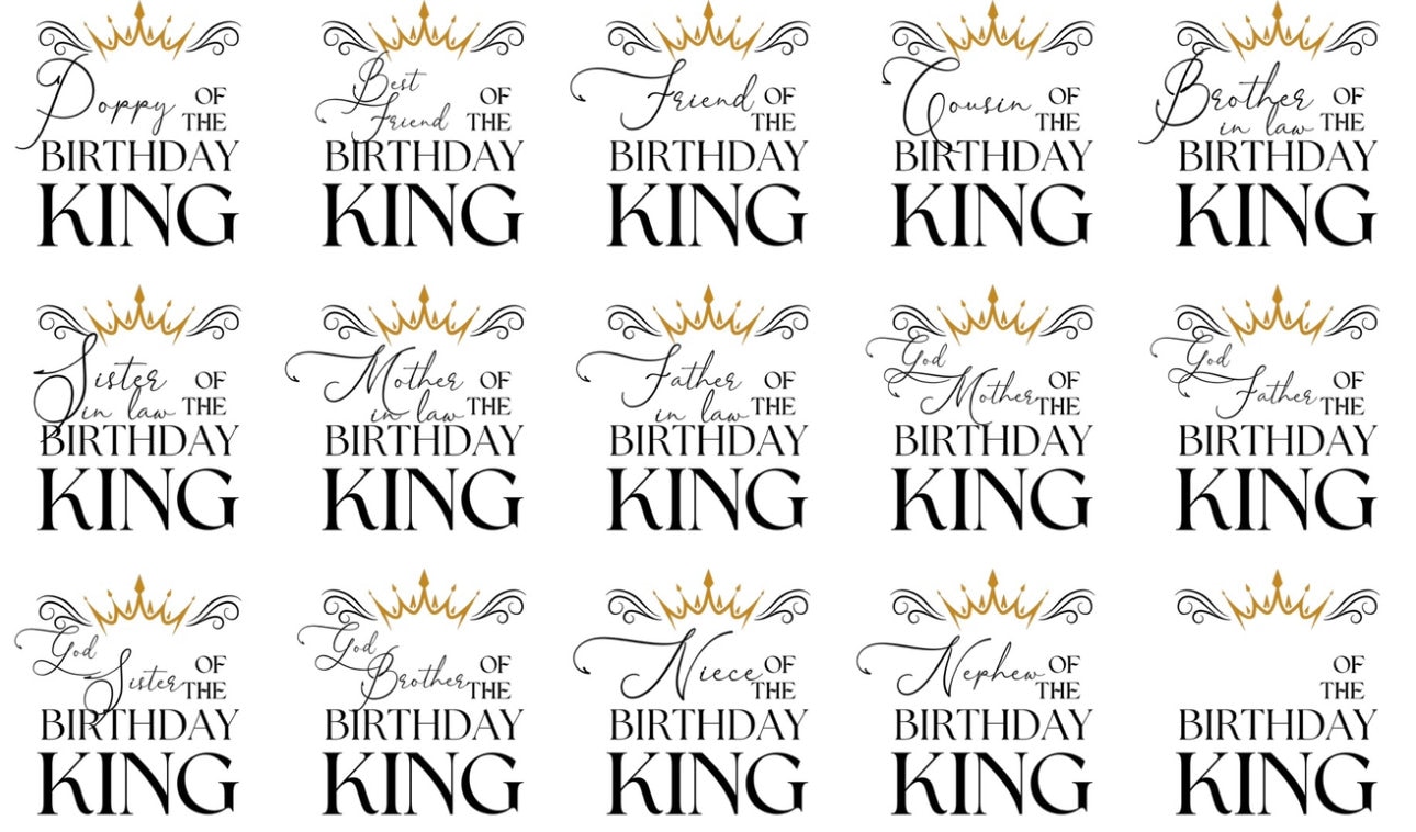 35 Images: PNG & SVG Bundle, Birthday King, Digital Download, Instant ...