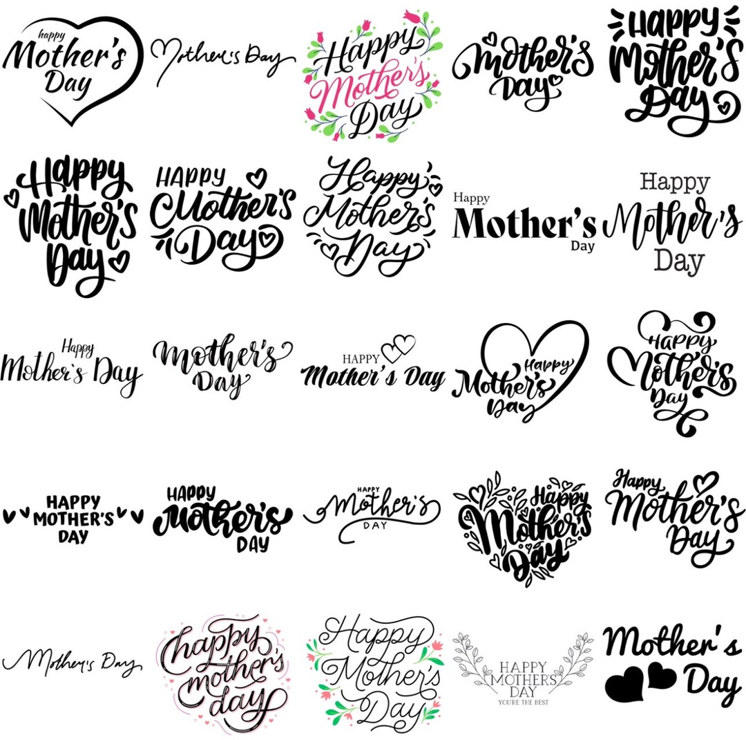 100 Images: PNG & SVG Bundle Mother, Mom, Mum, Mama, Mommy, Momma ...