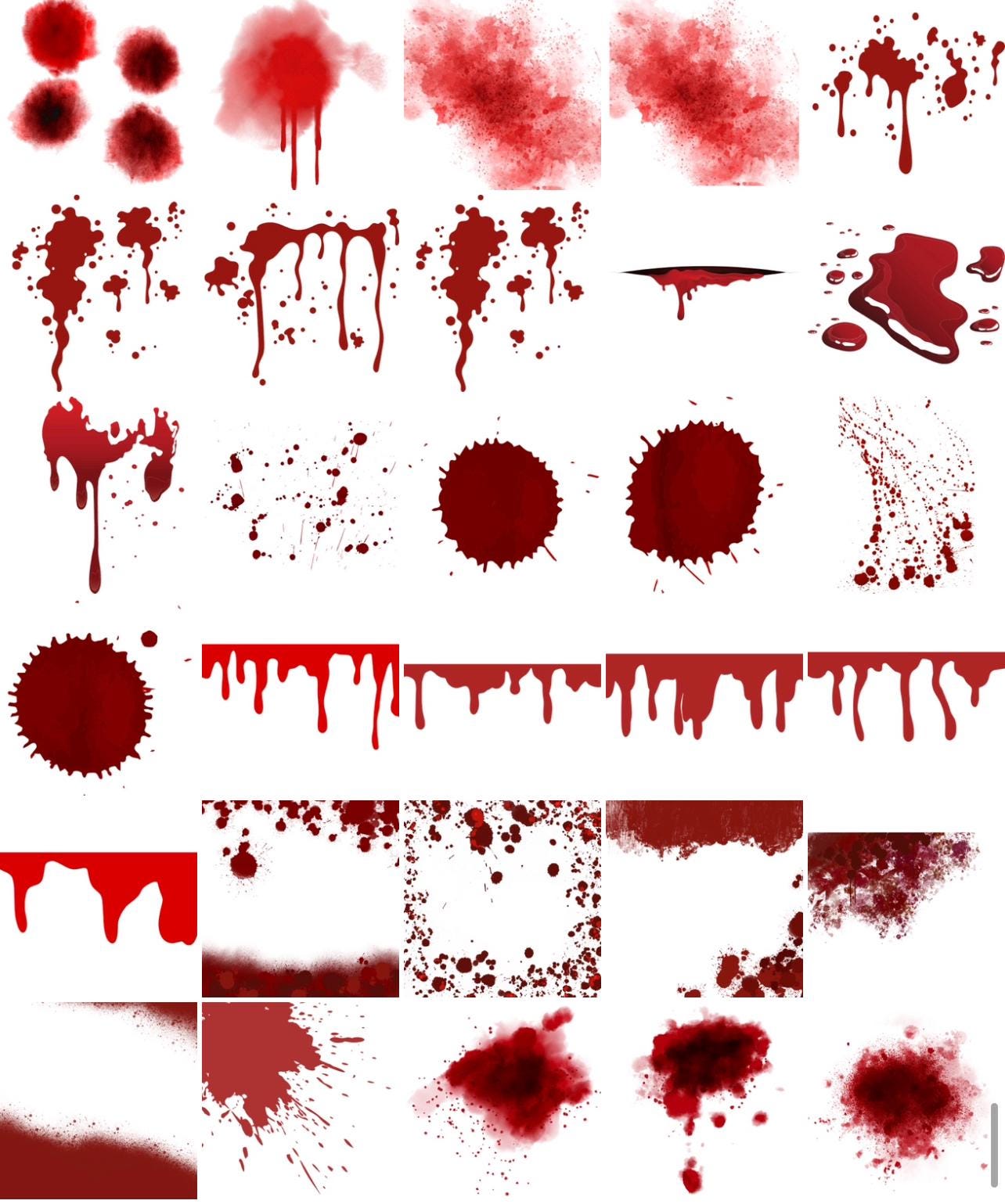 Blood Splatter PNG Clipart | Horror, Halloween Graphics (digital ...