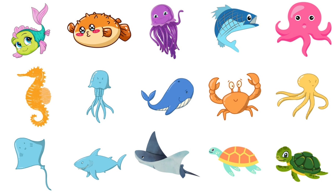 115 Images Underwater Life Fish Aquatic Animals Sea Creatures Clipart ...