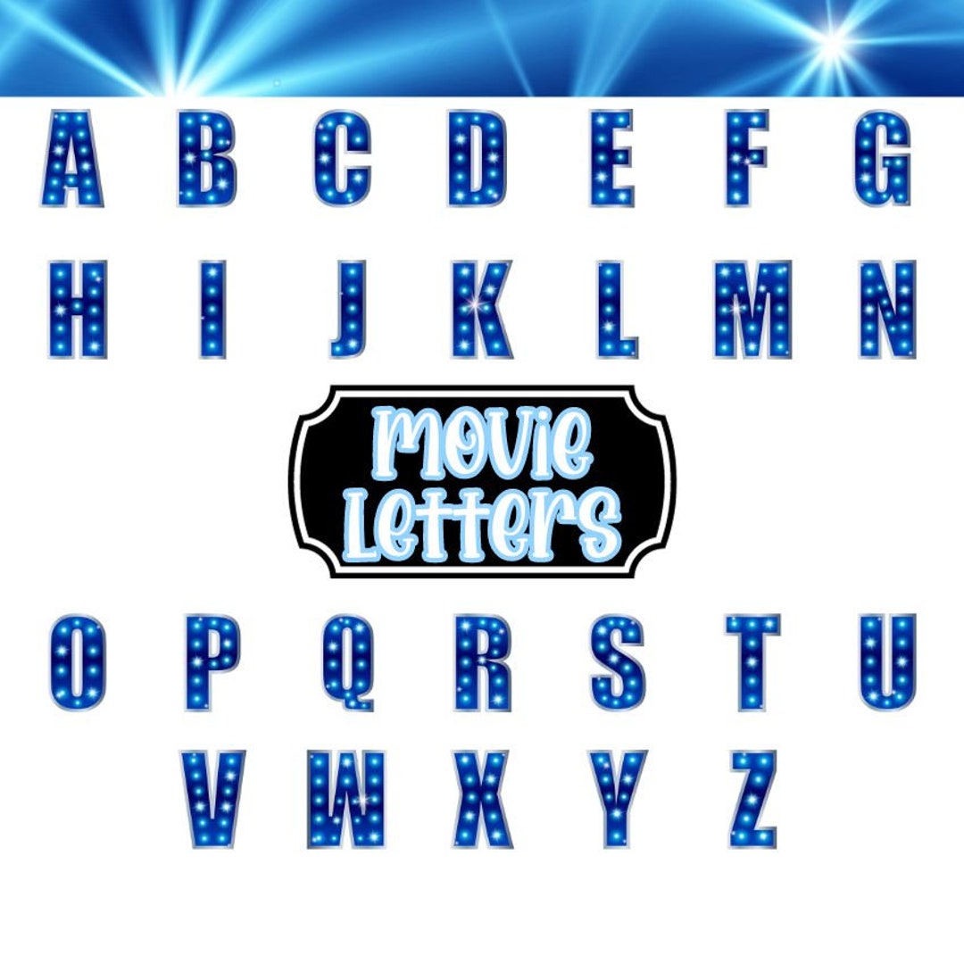 Movie Letters Clipart/png ONLY Bundle, Digital, Instant Download, Ukiyo ...