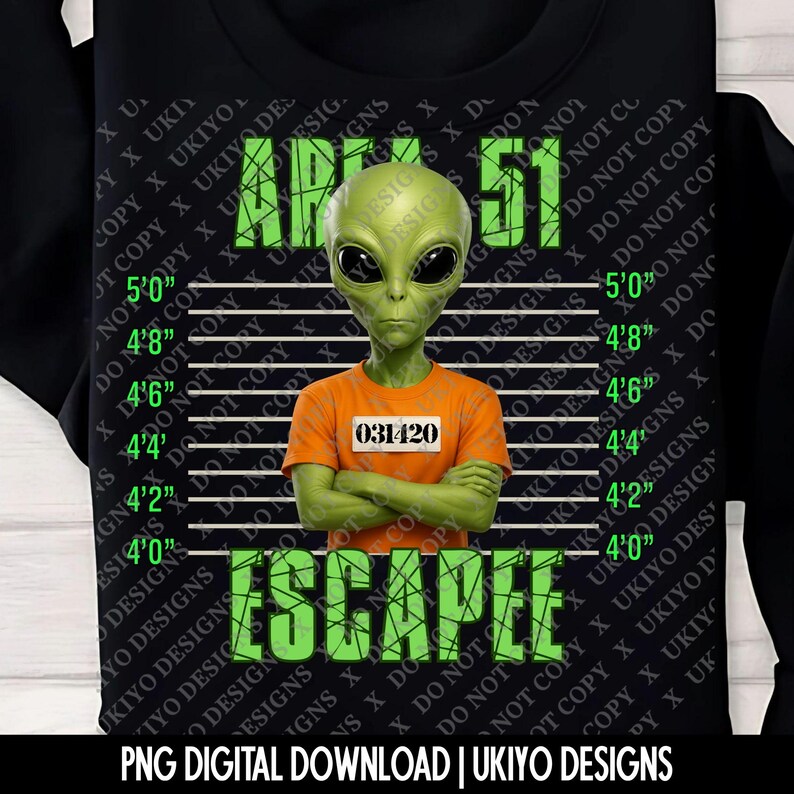 Alien PNG Bundle | 4 Area 51 Escapee PNG | Funny Alien Mugshot | UFO ...