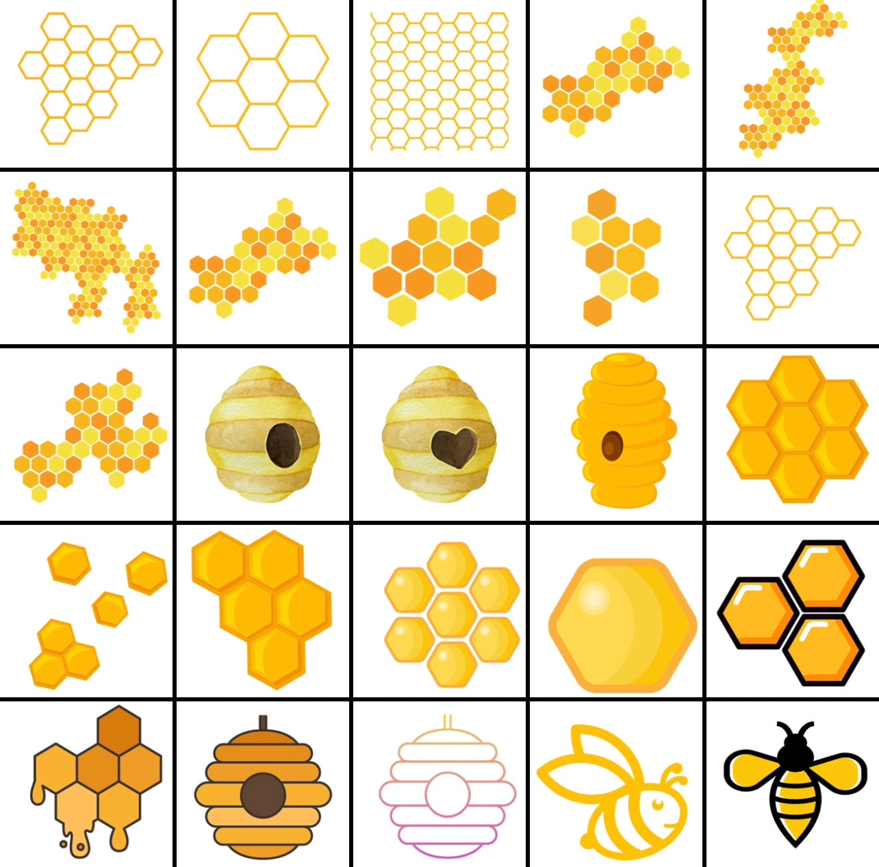 65 Images: Bee Clipart/png Bundle, Digital Download, Ukiyo Designs ...