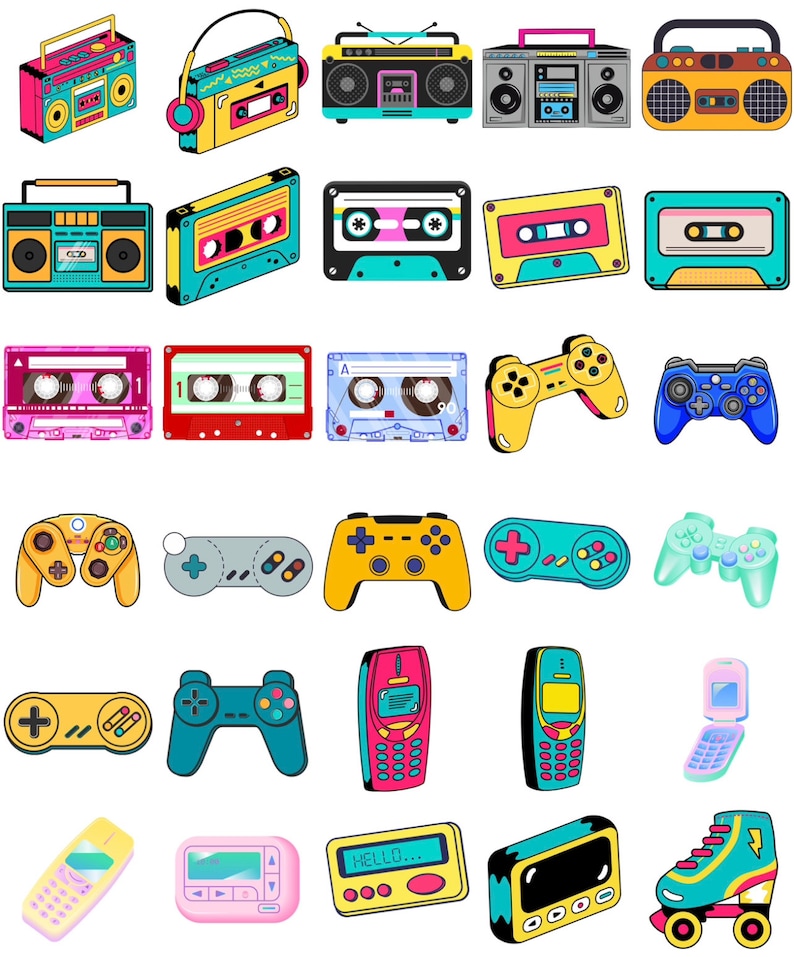 120 Images: 90s Clipart/png ONLY Bundle, Digital Download, Instant ...