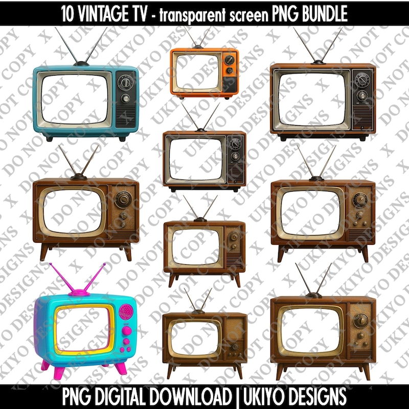 Old Television Printable - Etsy
