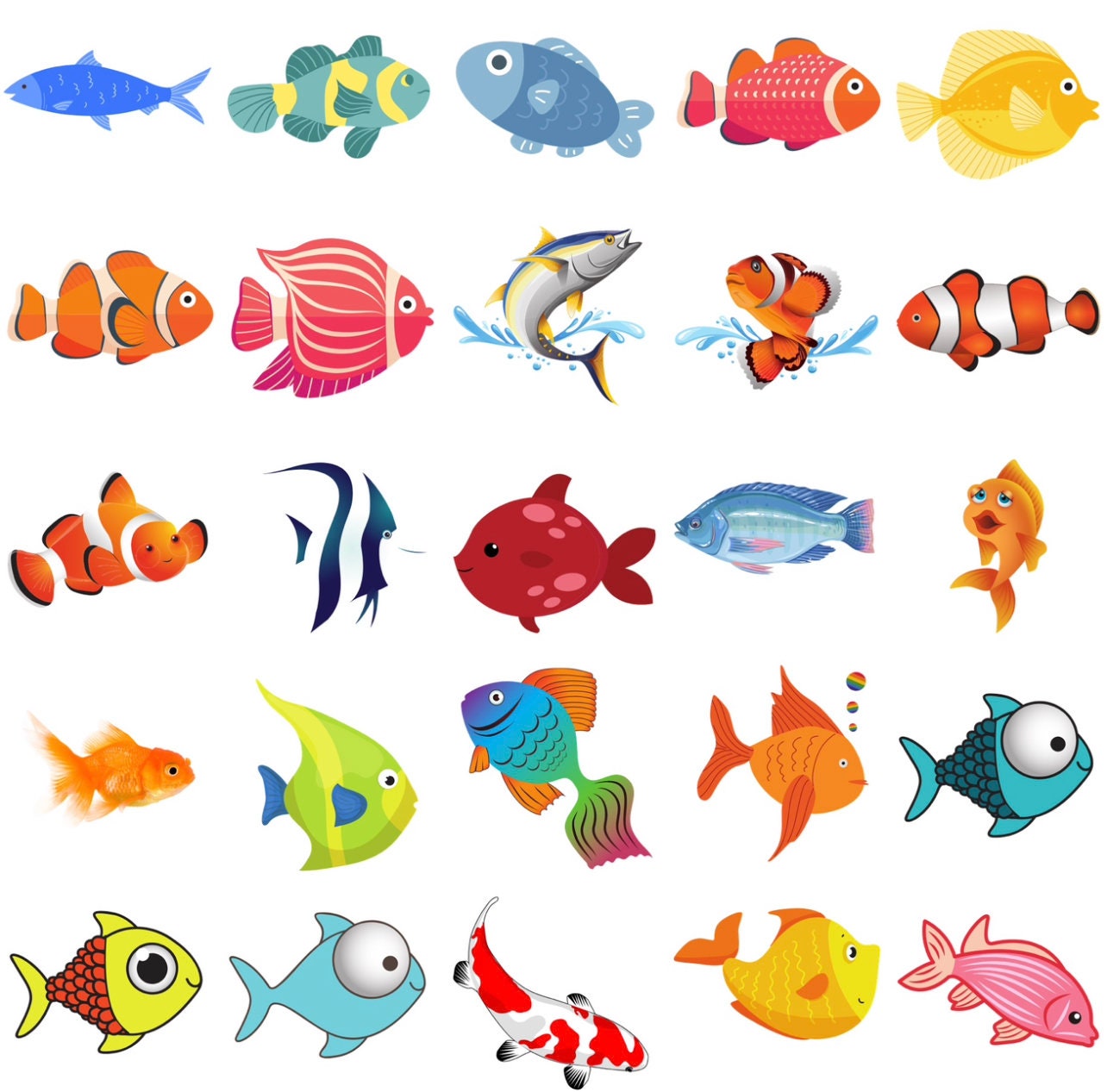 Tropical Fish Clipart, Sea Life PNG, Underwater Designs (digital ...