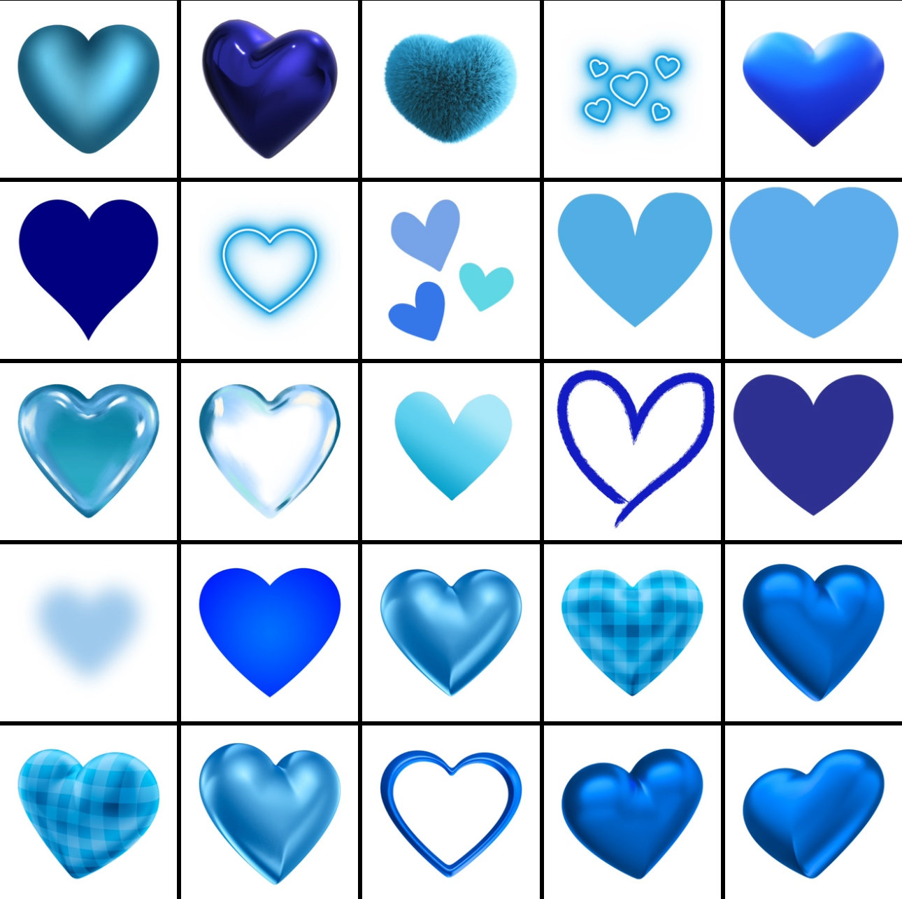 100 Images Hearts Sweet Love Special Valentines Day Blue Hearts Clipart ...