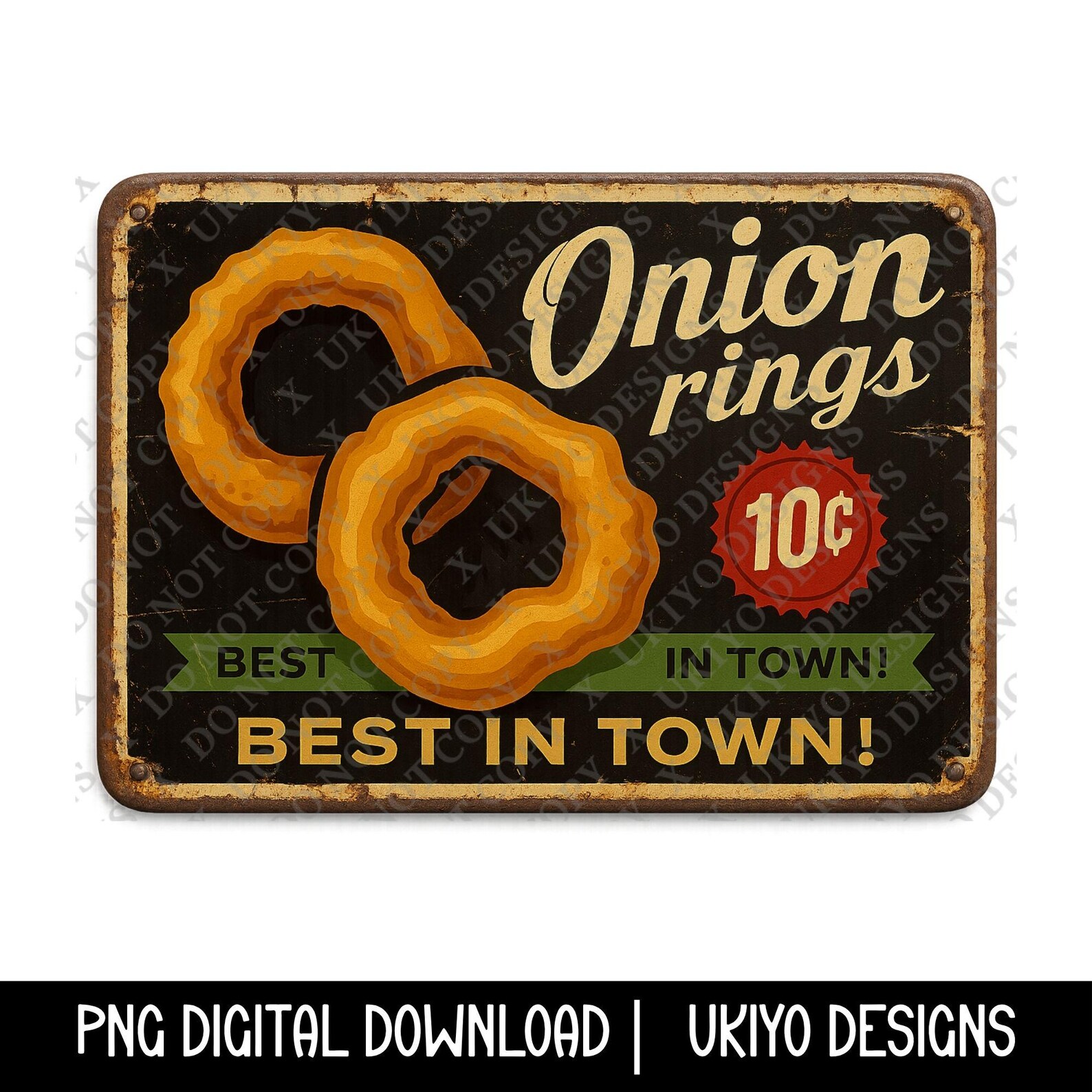 Vintage Diner Food Sign PNG Bundle | Retro Kitchen Clipart for ...